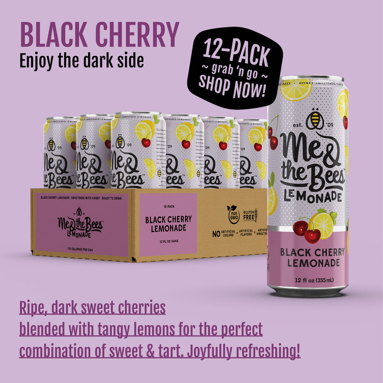 Black Cherry Lemonade – Me & the Bees Lemonade